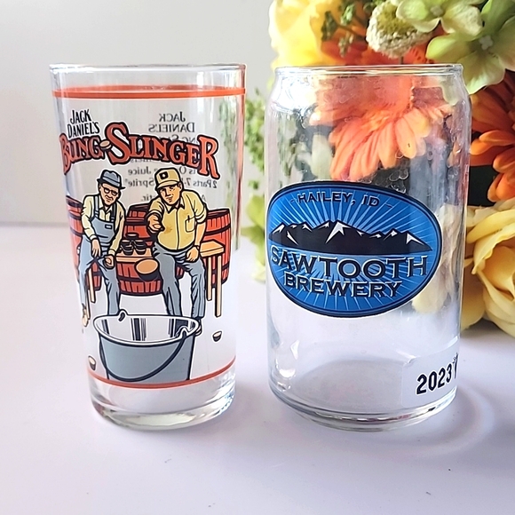 Dining | Set Of 2 Drinking Glasses 1 Jack Daniels Bung Slinger 1 ...